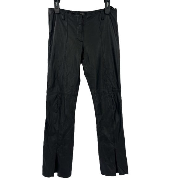 Guess | Pants & Jumpsuits | Vintage Guess Black Leather Pants Size 4 ...